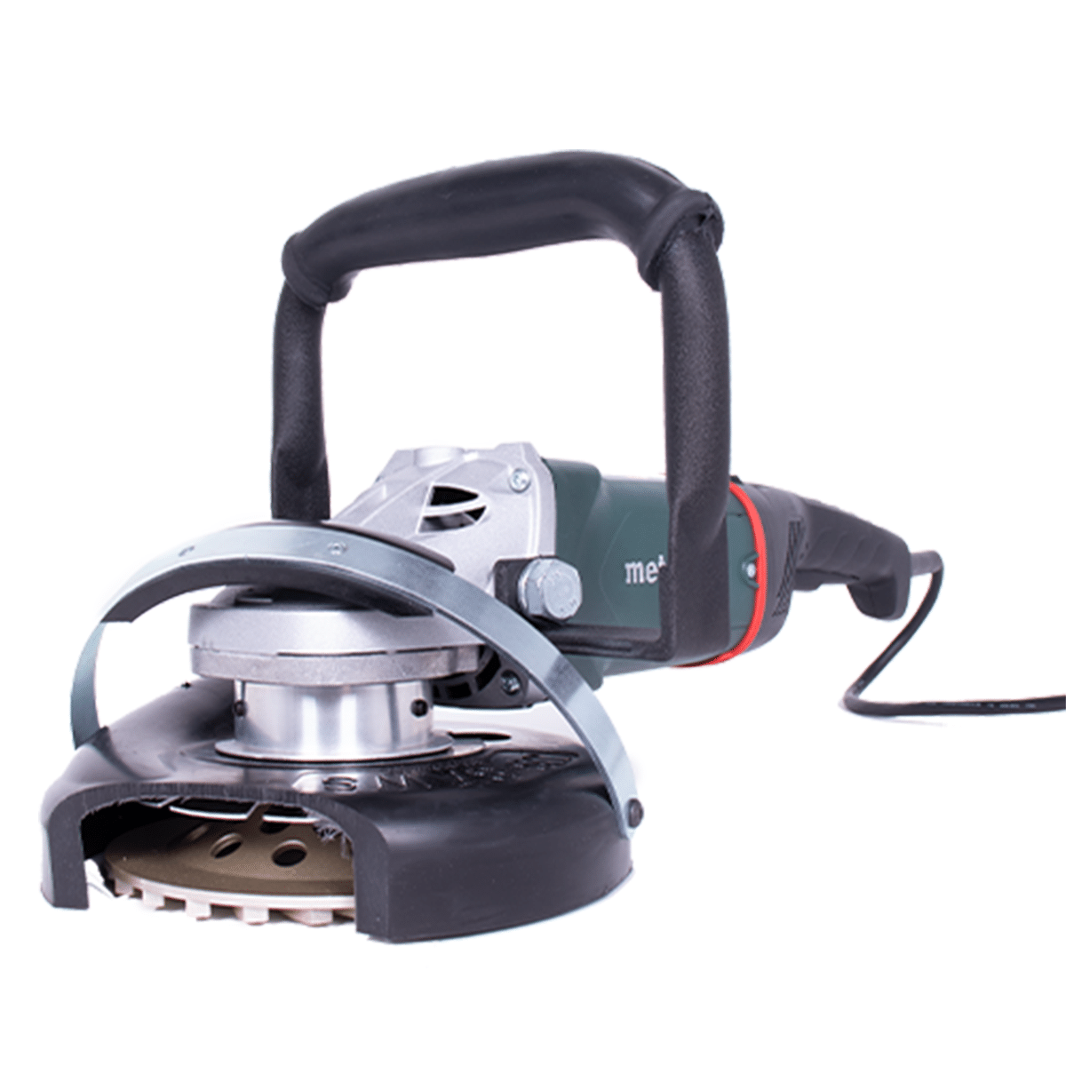 7 Inch Hand-Held Concrete Grinder Assembly with Convertible Dust Shroud